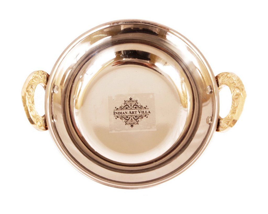 Indian Art Villa Steel Copper Designer Hammered Serveware Set Of 4 ...