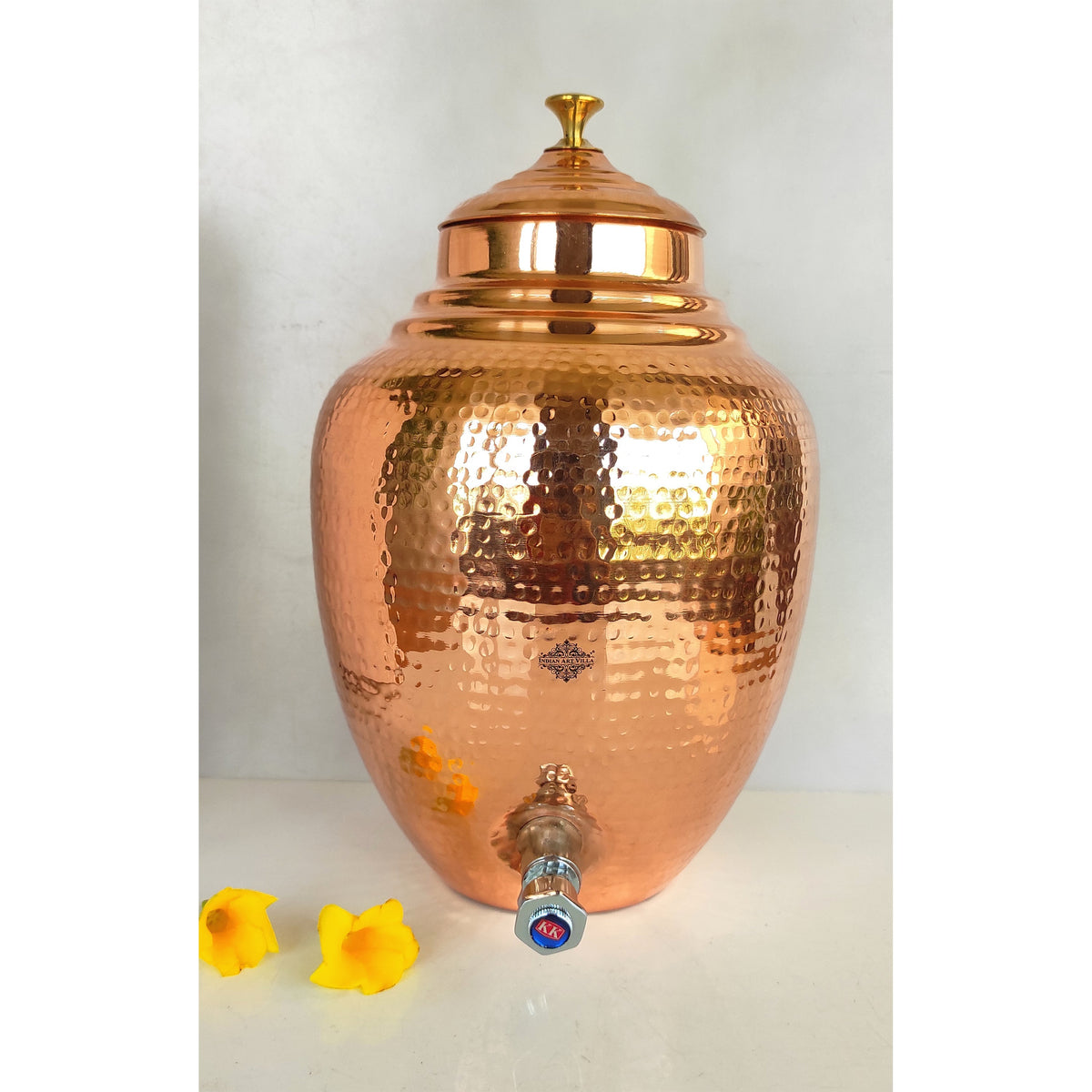 Hammered Design Copper Water Dispenser Pot Matka, Storage, Home Kitchen ...